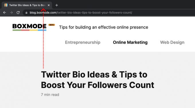 What Is a Website Title? | Boxmode